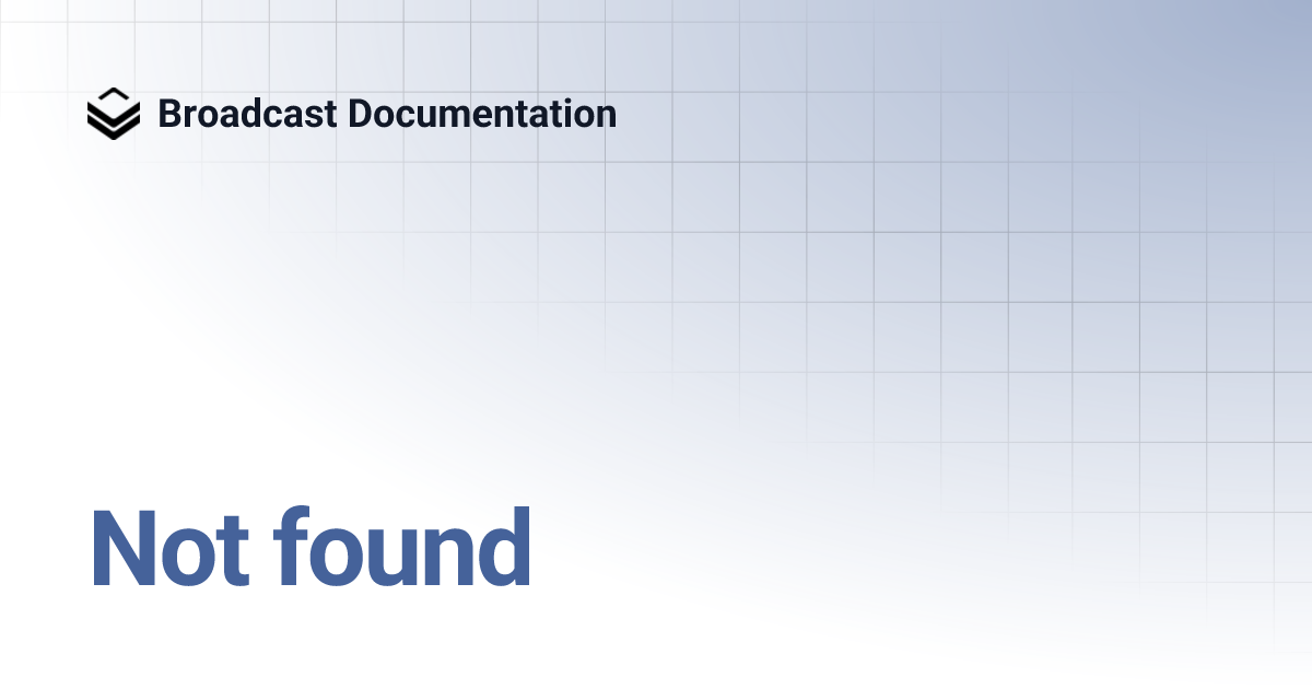 Cookie consent | Broadcast Documentation